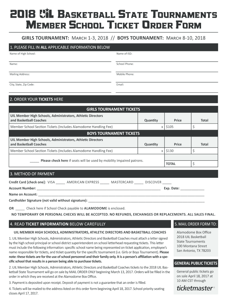 Fillable Online Basketball State Tournaments Fax Email Print - pdfFiller