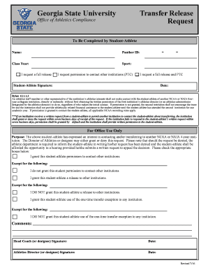 Fillable Online Transfer Release Fax Email Print - pdfFiller