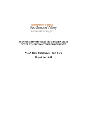 Fillable Online NCAA Rules Compliance Part 1 of 2 Fax Email Print ...