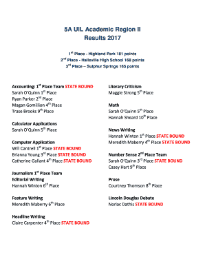 Fillable Online TMEA Region 30 www Fax Email Print - pdfFiller