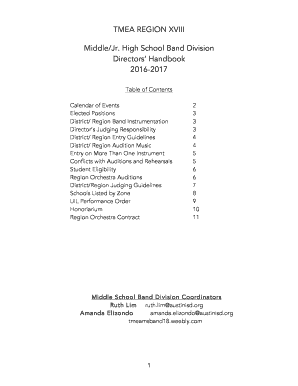 Fillable Online TMEA REGION XVIII Fax Email Print - pdfFiller