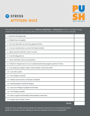 Fillable Online ATTITUDE QUIZ Fax Email Print - pdfFiller