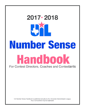 Fillable Online UIL Number Sense Handbook is published annually by the ...