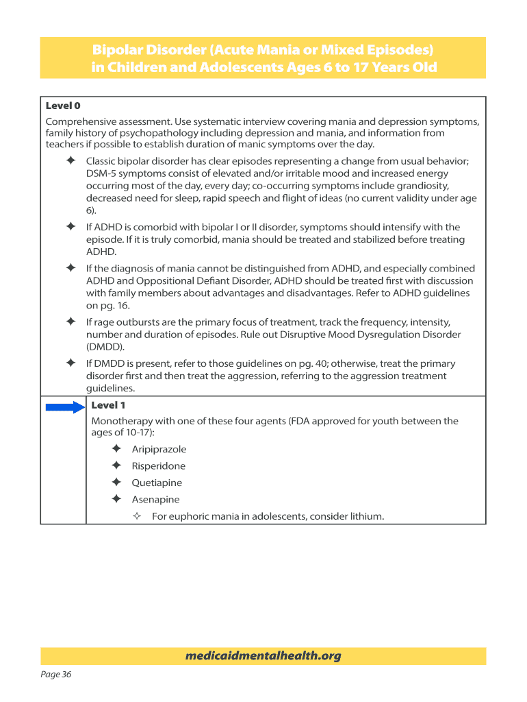 Fillable Online Bipolar Disorder (Acute Mania or Mixed Episodes) Fax Email Print - pdfFiller