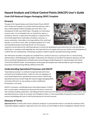 Fillable Online Cook-Chill Reduced Oxygen Packaging (ROP) Template Fax ...