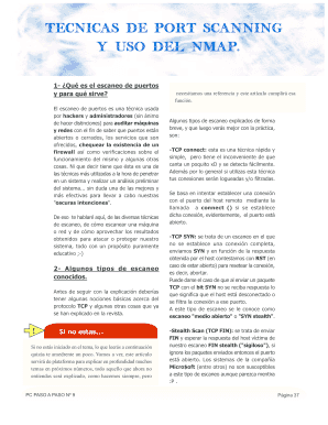Fillable Online TeCNICAS DE PORT SCANNING Fax Email Print - pdfFiller
