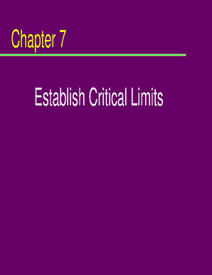Fillable Online Establish Critical Limits Fax Email Print - pdfFiller