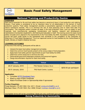 Fillable Online Basic Food Safety Management Fax Email Print - pdfFiller