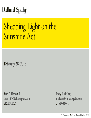 Fillable Online Sunshine Act and Final Rule Overview Fax Email Print ...