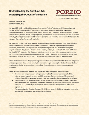 Fillable Online Understanding the Sunshine Act: Fax Email Print - pdfFiller