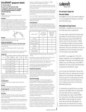 Fillable Online GALLIPRANT (grapiprant tablets) Fax Email Print - pdfFiller