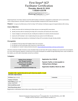 Fillable Online First Steps ACP Fax Email Print - pdfFiller