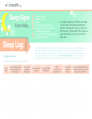 Fillable Online Sleepy Signs: Fax Email Print - pdfFiller