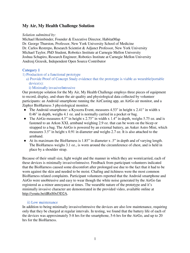 Fillable Online My Air, My Health Challenge Solution Fax Email Print ...