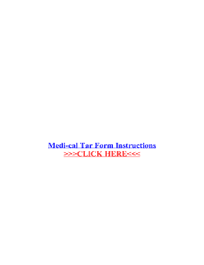 Fillable Online Medi-cal Tar Form Instructions Fax Email Print - pdfFiller