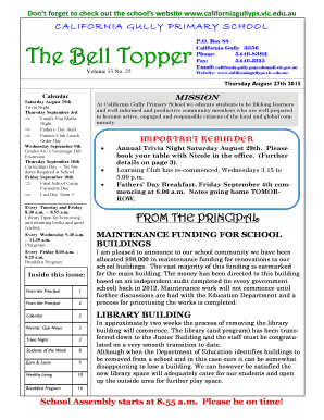 Fillable Online Dont forget to check out the schools website www Fax ...