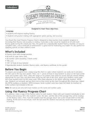 Fillable Online Students will improve reading fluency Fax Email Print ...