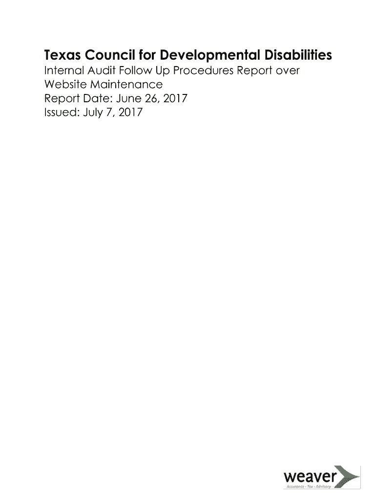 Fillable Online Internal Audit Follow Up Procedures Report over Fax ...