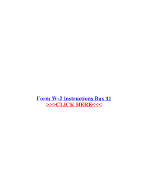 Fillable Online Form W-2 Instructions Box 11 Fax Email Print - pdfFiller