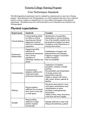 Fillable Online Victoria College Nursing Program Fax Email Print ...