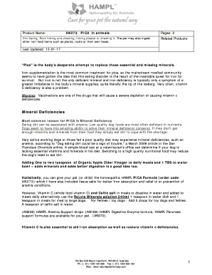 Fillable Online PICA in animals Fax Email Print - pdfFiller