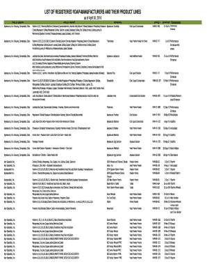 LIST OF REGISTERED VDAP-MANUFACTURERS AND THEIR PRODUCT LINES - Fill ...