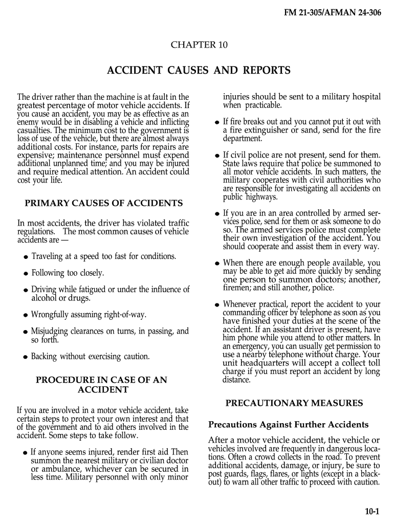 Fillable Online ACCIDENT CAUSES AND REPORTS Fax Email Print - pdfFiller