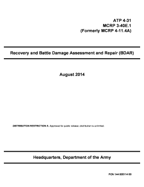 Fillable Online Recovery and Battle Damage Assessment and Repair (BDAR ...