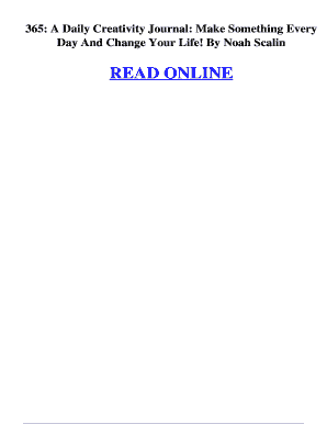 Fillable Online 365: A Daily Creativity Journal: Make Something Every ...