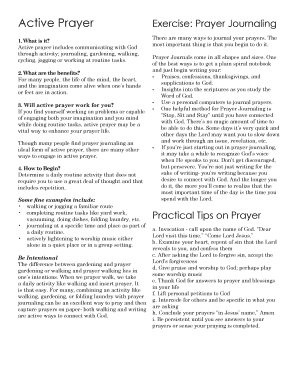 Fillable Online Active Prayer Fax Email Print - pdfFiller