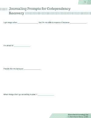 Fillable Online Journaling Prompts for Codependency Fax Email Print ...