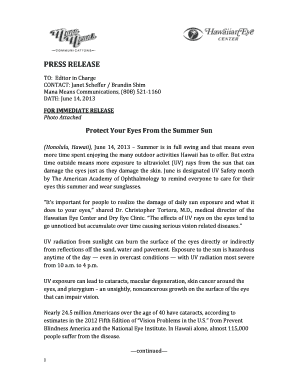 Fillable Online CONTACT: Janet Scheffer / Brandin Shim Fax Email Print ...