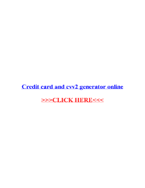 Fillable Online Credit card and cvv2 generator online Fax Email Print ...