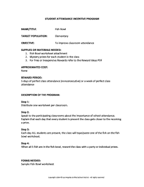 Fillable Online STUDENT ATTENDANCE INCENTIVE PROGRAM Fax Email Print ...