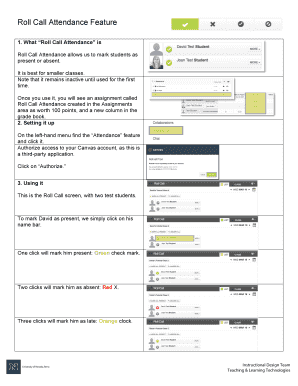 Fillable Online Roll Call Attendance Feature Fax Email Print - pdfFiller