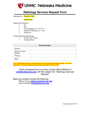 Fillable Online Radiology Services Request Form Fax Email Print - pdfFiller