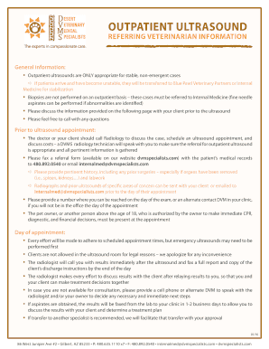 Fillable Online OUTPATIENT ULTRASOUND Fax Email Print - pdfFiller