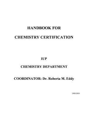 Fillable Online CHEMISTRY CERTIFICATION Fax Email Print - pdfFiller