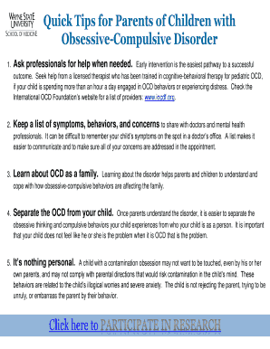 Fillable Online Y BOCS Symptom Checklist Fax Email Print - pdfFiller