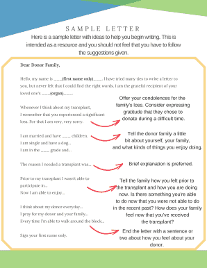 Fillable Online Here is a sample letter with ideas to help you begin ...