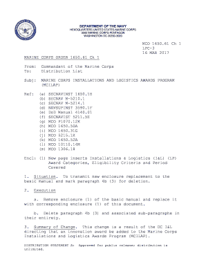 Mco 1650 61 Ch 1 - Fill Online, Printable, Fillable, Blank | pdfFiller