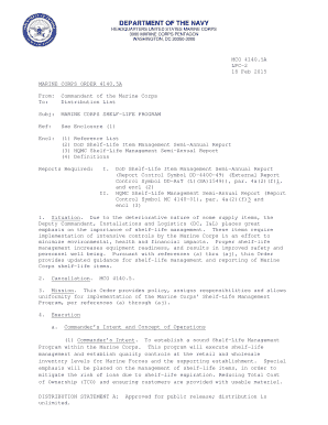 Fillable Online MARINE CORPS ORDER 4140 Fax Email Print - pdfFiller