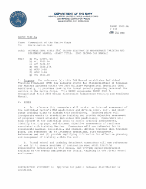 Fillable Online HEADQ UARTERS UNITED STATES MARINE CORPS Fax Email ...