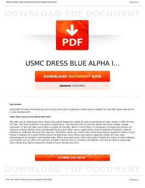 Fillable Online BOOKS ABOUT USMC DRESS BLUE ALPHA INSPECTION SHEET Fax ...