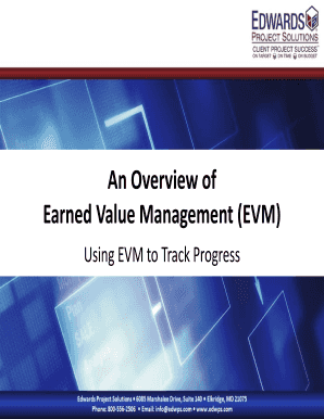 Fillable Online Earned Value Management (EVM) Fax Email Print - pdfFiller