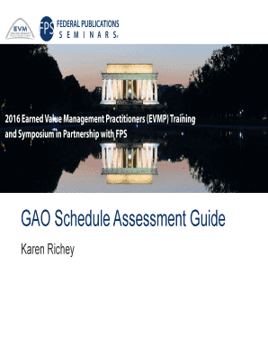 Fillable Online GAO Schedule Assessment Guide Fax Email Print - pdfFiller