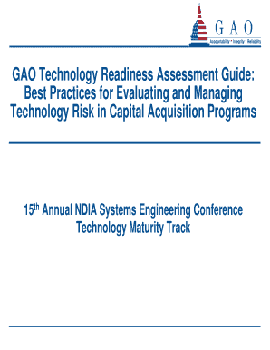 Fillable Online GAO Technology Readiness Assessment Guide: Fax Email ...