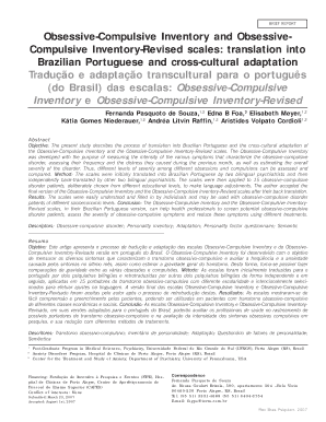 Fillable Online Obsessive-Compulsive Inventory and ObsessiveCompulsive ...