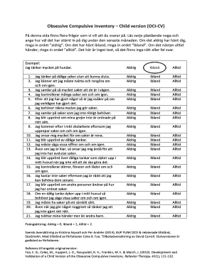 Fillable Online Obsessive Compulsive Inventory Child version (OCI-CV ...