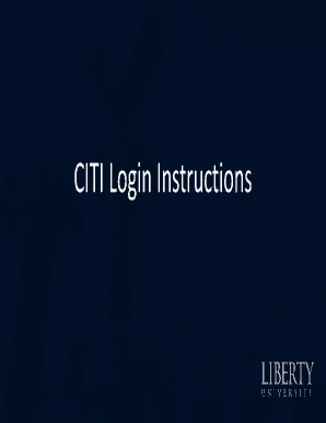 Fillable Online CITI Login Instructions Fax Email Print - pdfFiller